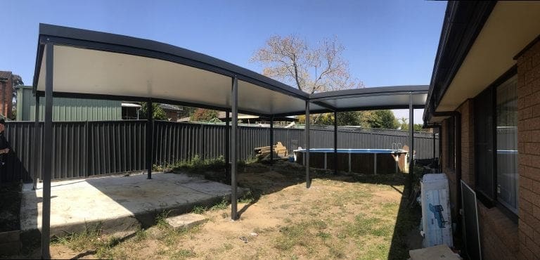 COLORBOND® Pergola with Merbau Deck - KRE8 OUTDOOR CONSTRUCTIONS